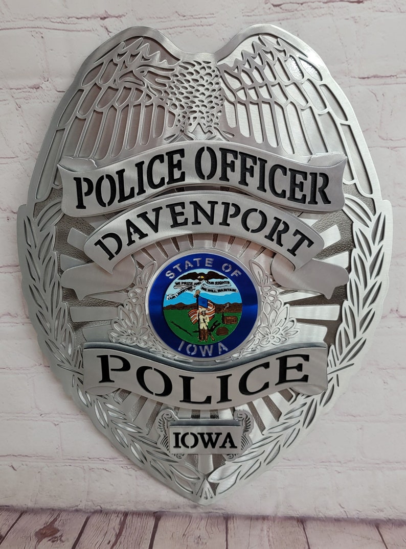 Custom Police Badge Metal Art - Etsy