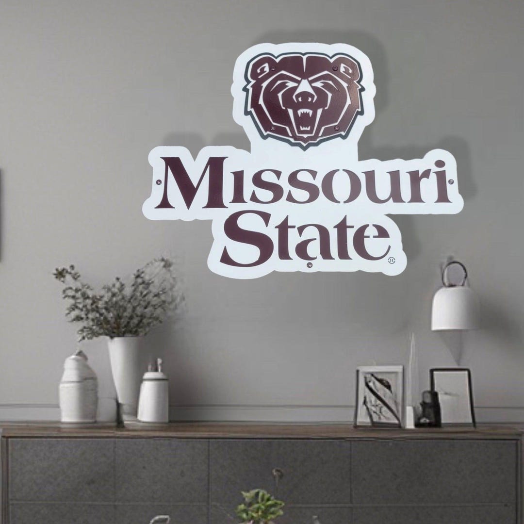 Missouri State Bears Logo With "missouri State" Dorm Room Size - Etsy