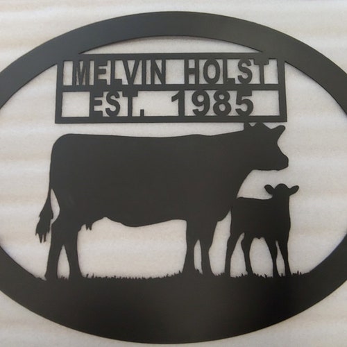 Personalized Family Name Metal Sign Metal Farm Sign Last - Etsy