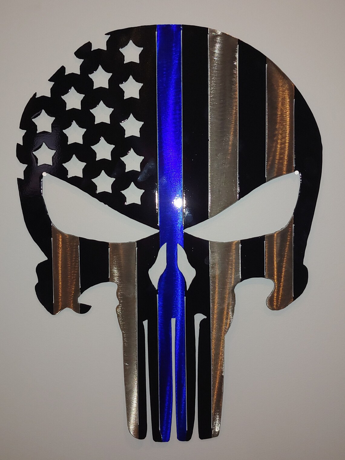 Punisher Skull Handmade Metal Art - Etsy