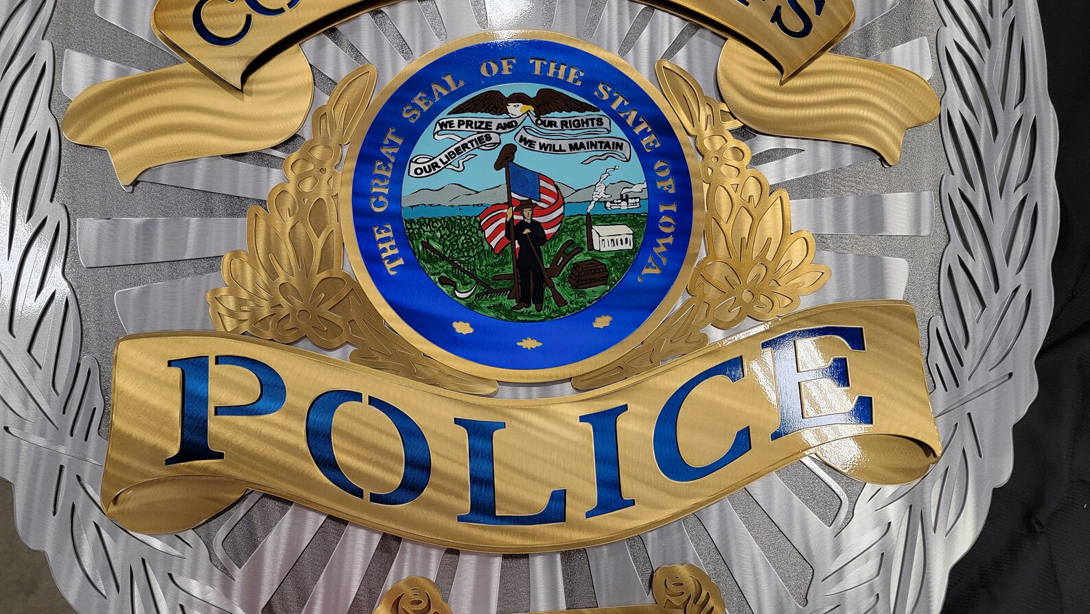 Custom Police Badge Metal Art - Etsy