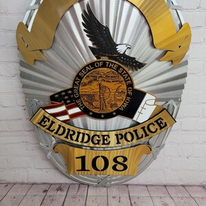 Custom Police Badge Metal Art - Etsy