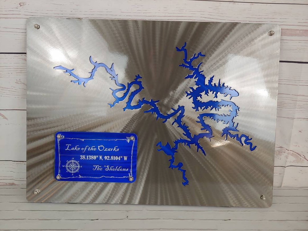 Customized Lake of the Ozarks Map Metal Art Sign. Perfect for Your ...