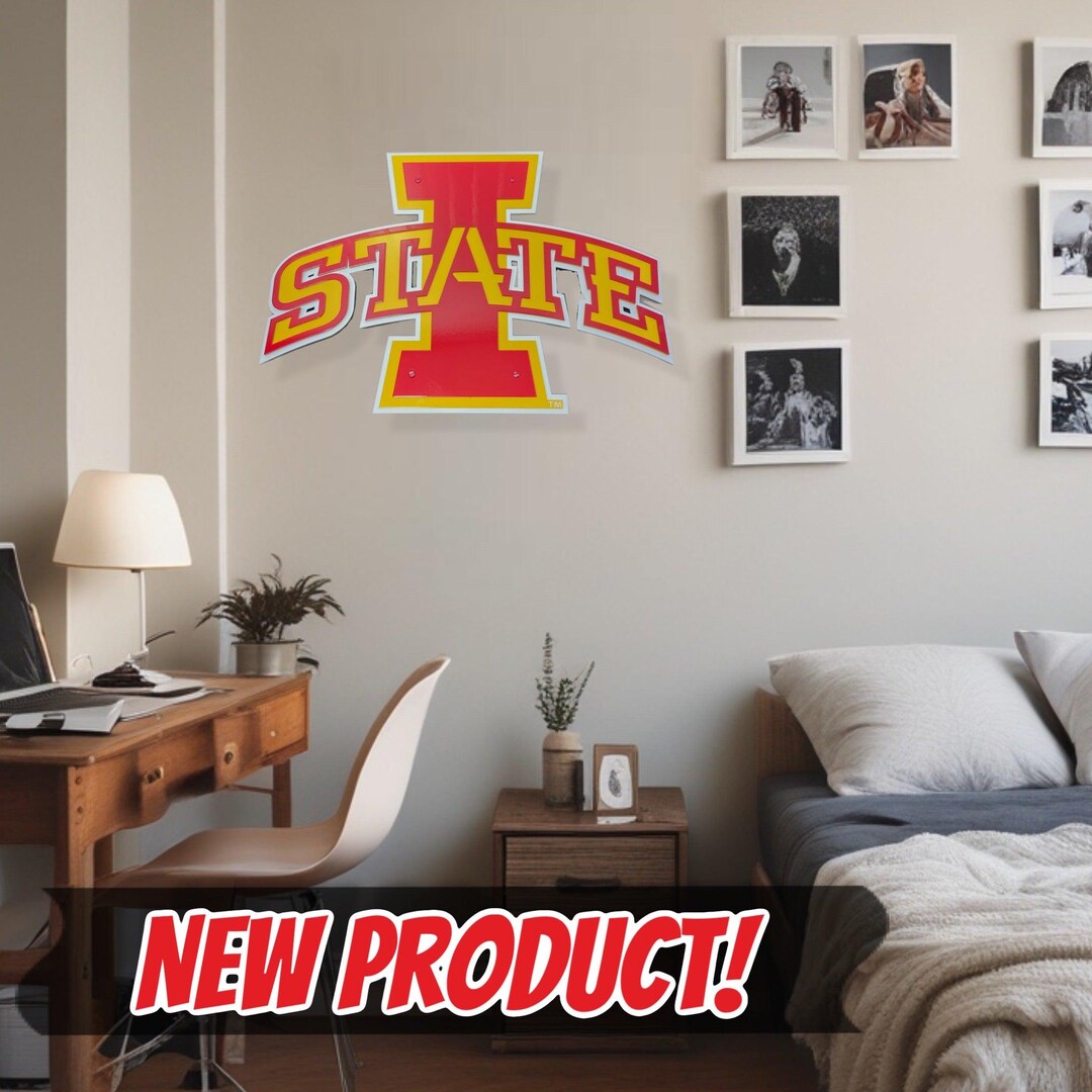 Iowa State "i" With "state" Dorm Room Size - Etsy
