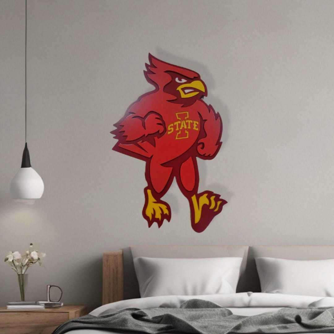 Iowa State Cyclones Cy the Mascot Current Logo - Etsy