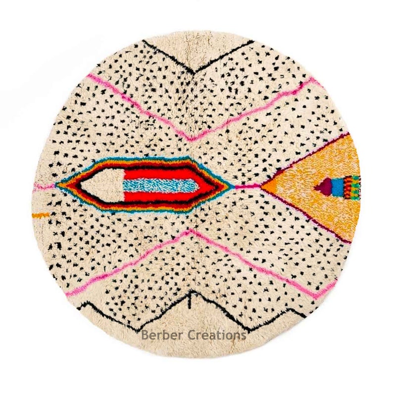 Round Boho Rug - Etsy