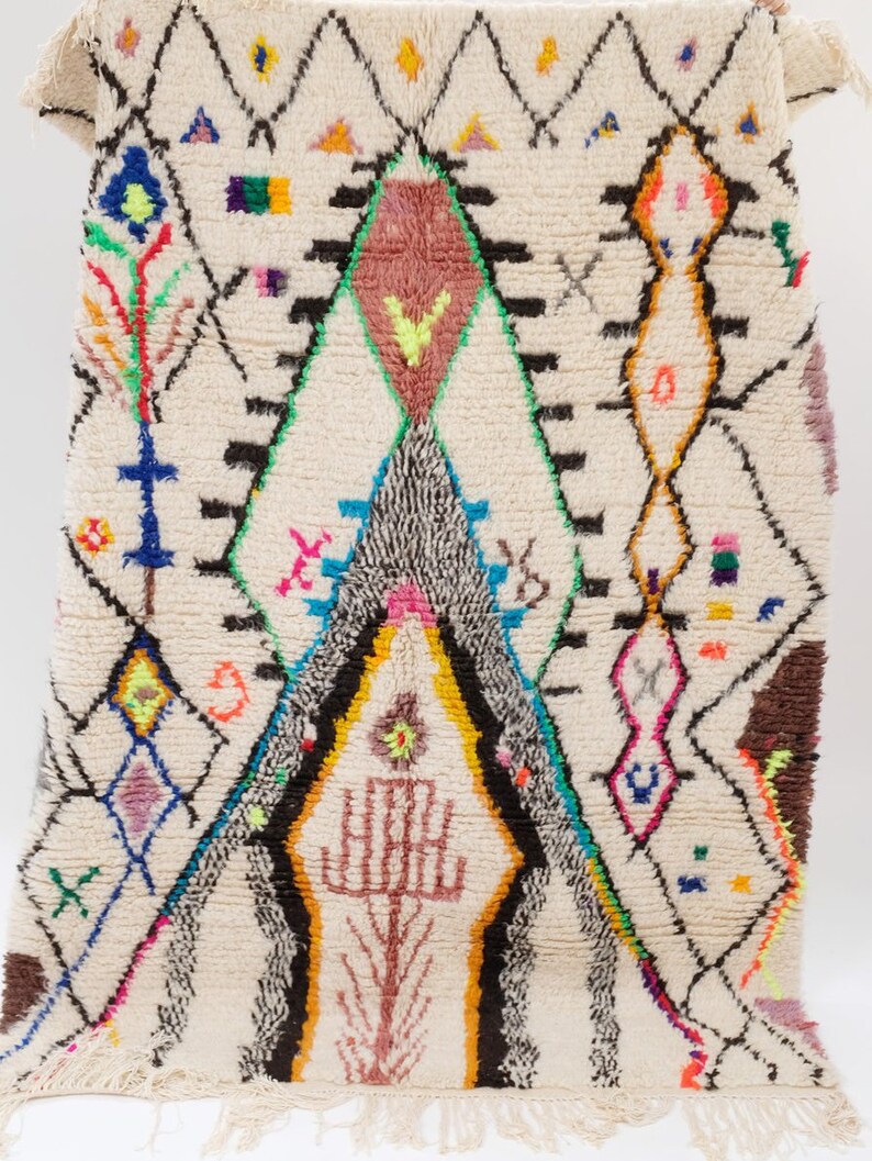 Authentic Moroccan Rug Berber Carpet Genuine Wool Rug | Etsy