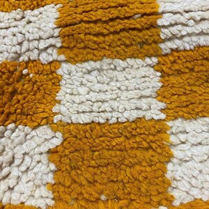 Moroccan Checkered Rug Yellow, Morocco Checker Rug, Large Morrocan ...