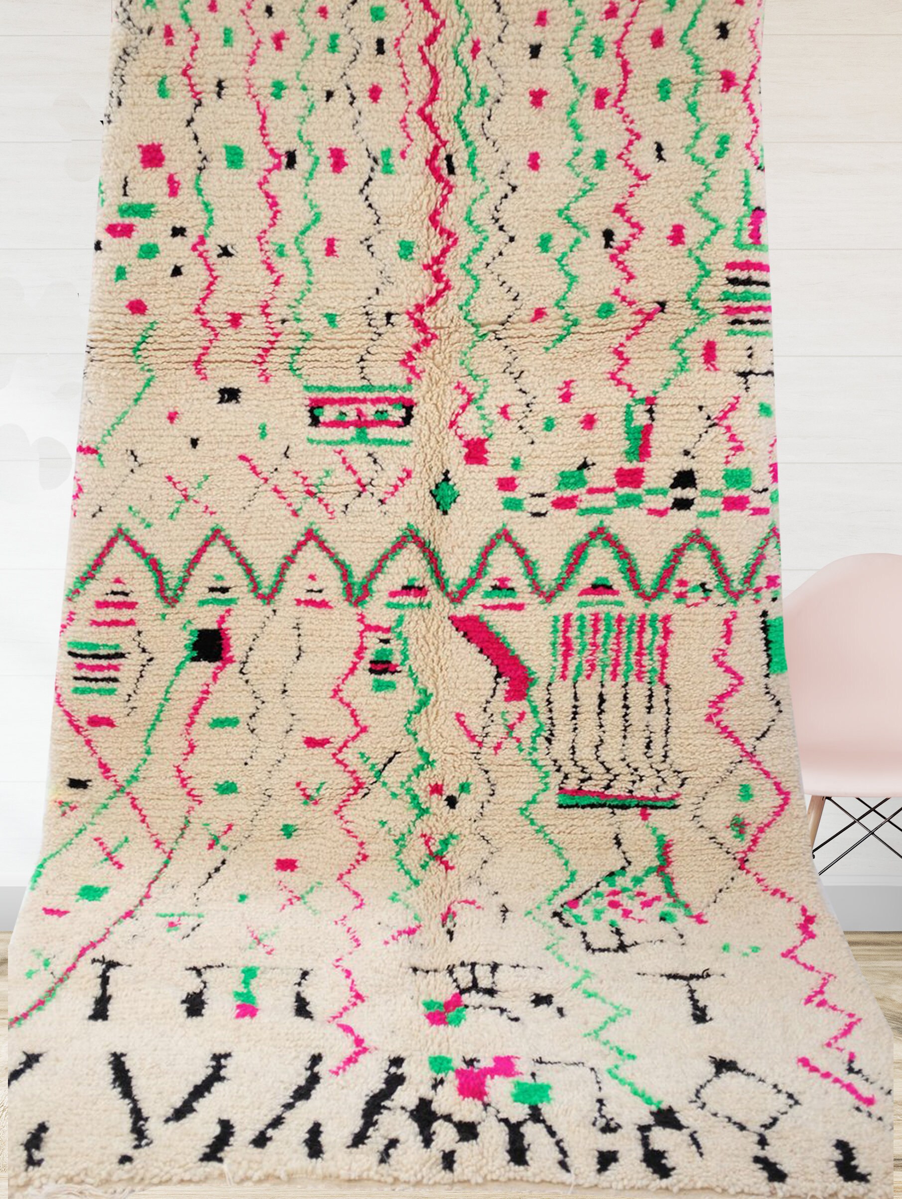 Moroccan Rug Handwoven Wool Carpet Azilal Rug Moroccan | Etsy