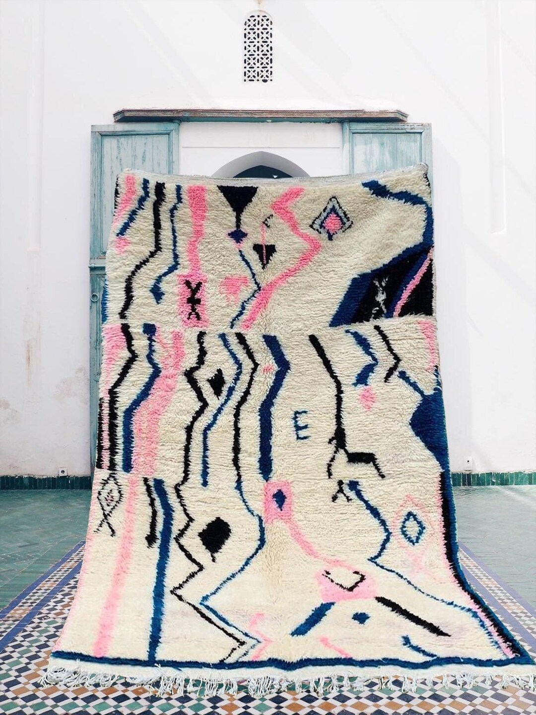 Beni Ourain Rug ,moroccan Rug , Berber Carpet , Genuine Wool Rug ...