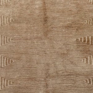 Tan Moroccan Rug, Striped Beni Ourain Rug, Handmade Wool Rug, Soft ...