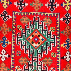 Moroccan Vintage Wool Rug From Zayan Tribe 411x 97, Red Berber Rug - Etsy