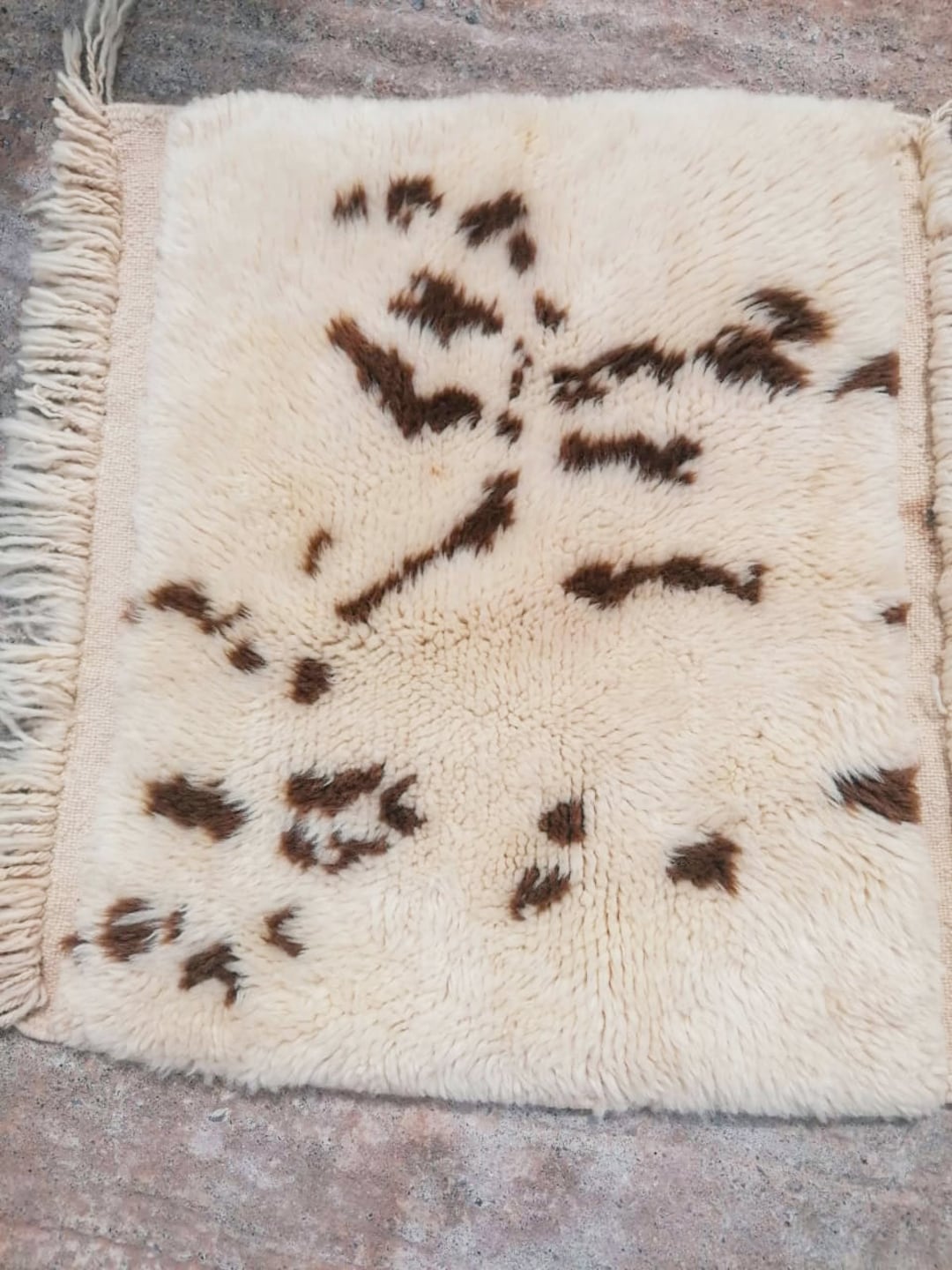 Small Moroccan Rug 2'x2' , Handmade Wool Rug, Small Berber Rug, Sample ...