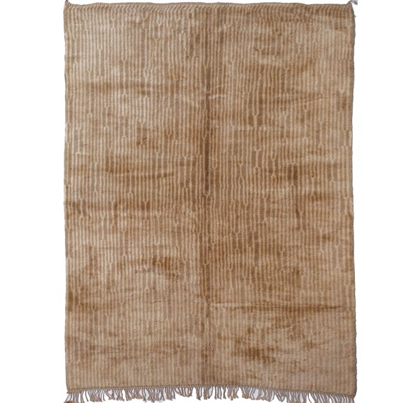 Tan Moroccan Rug Handmade Wool Rug Luxury Beni Mrirt Rug - Etsy