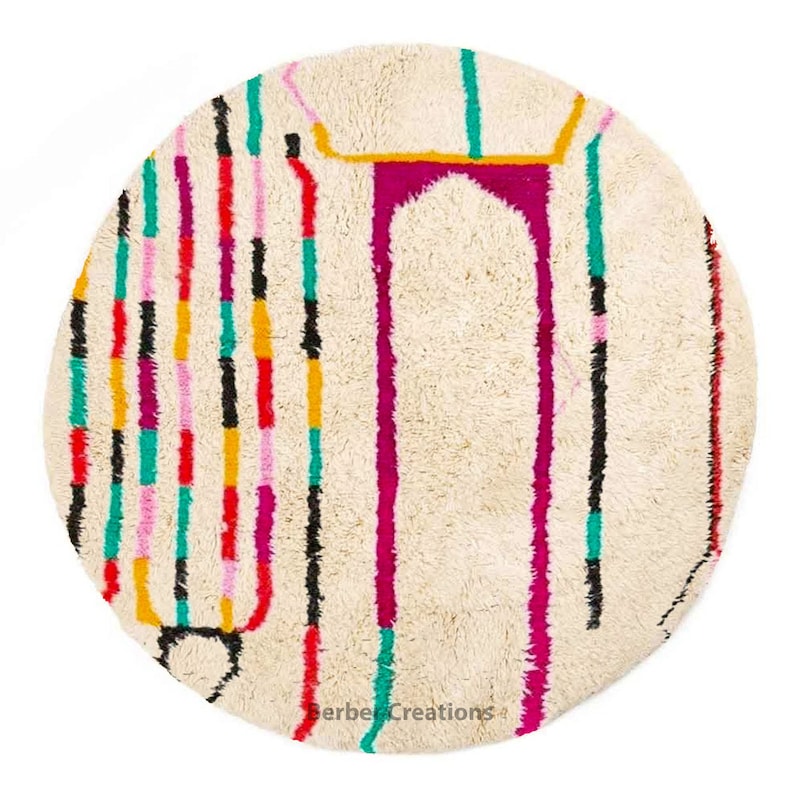 Round Boho Rug - Etsy