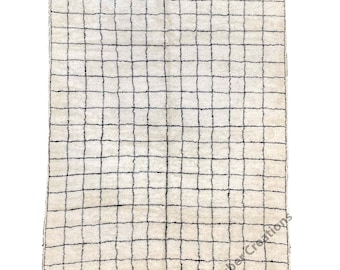 Black White Line Rug - Etsy