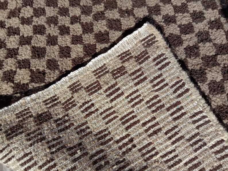 Moroccan Berber Checkered Rug, Checkered Rug 8x10 , Morrocan Area Rugs ...