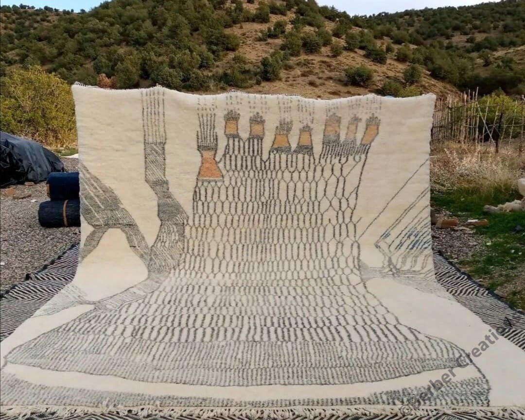Moroccan Rug, Handmade Wool Rug, Area Rug, Beni Ourain Rug, Berber Rug ...