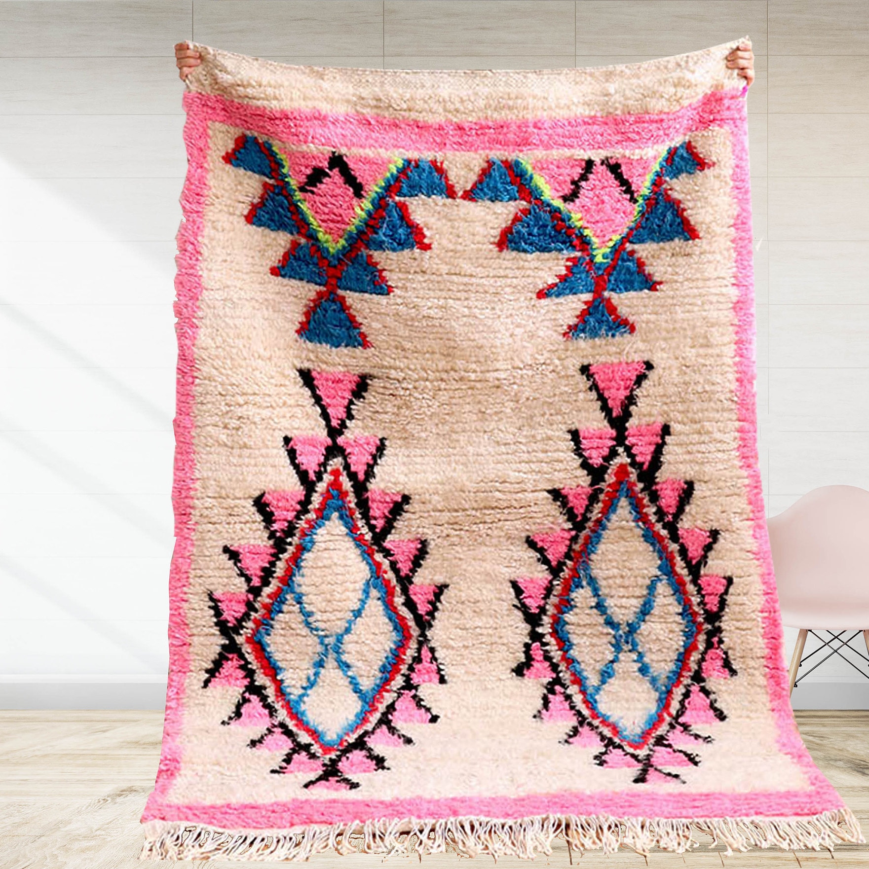 Moroccan Rug Pink Moroccan Rug 8x10 Moroccan Rug 9x12 - Etsy