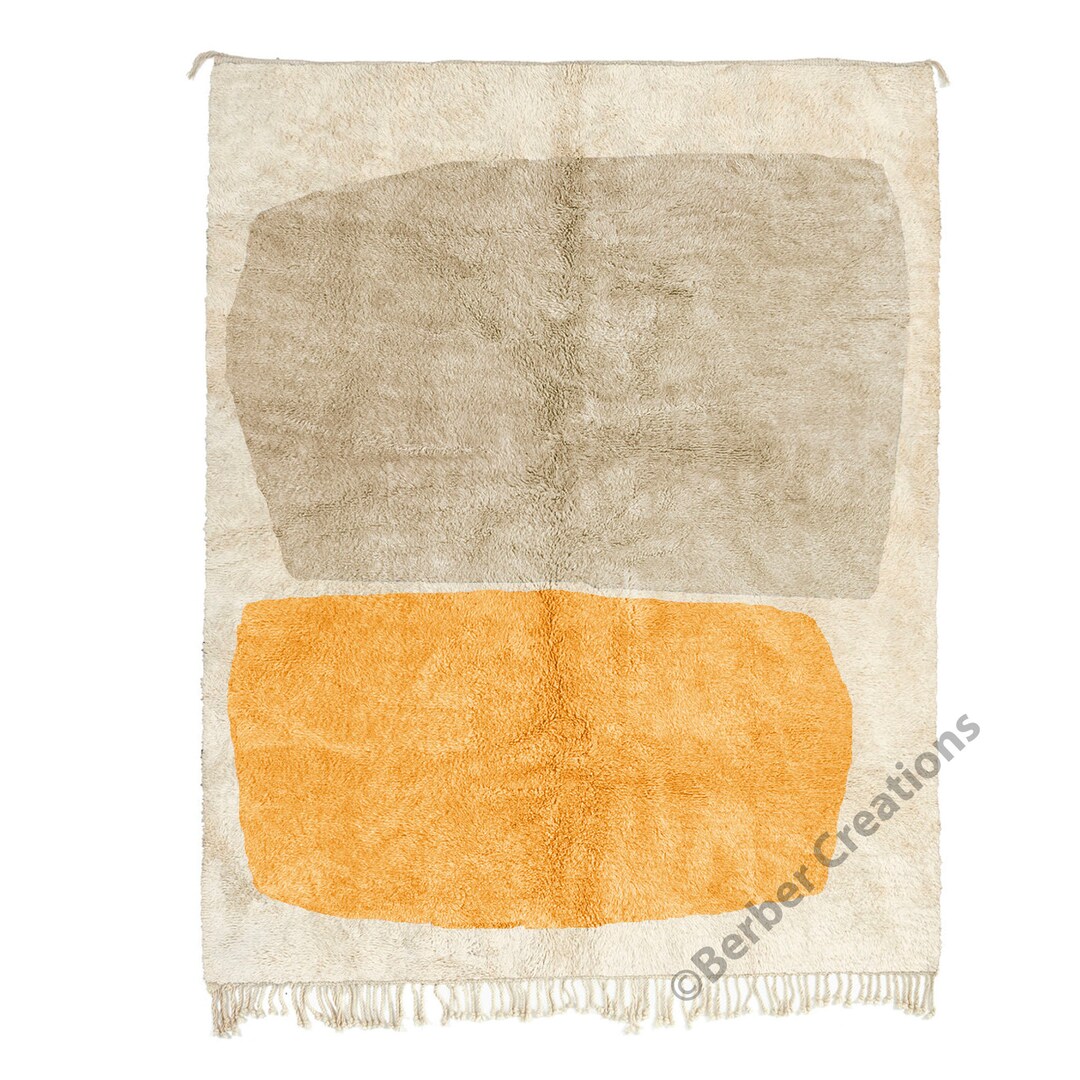 Moroccan Rug, Yellow Authentic Moroccan Rug 8x10, Berber Carpet ...