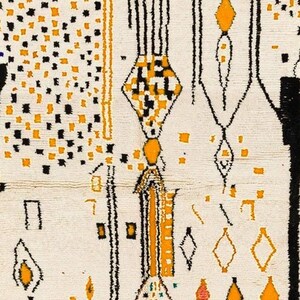 Moroccan Wool Rug, Yellow Berber Rug, Handmade Area Rug, Authentic ...