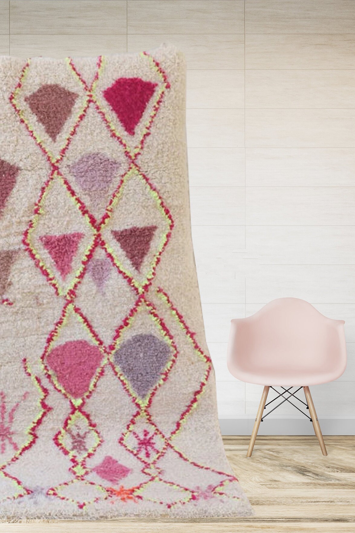 Pink Moroccan Rug Azilal Rug Handmade Moroccan Rug - Etsy