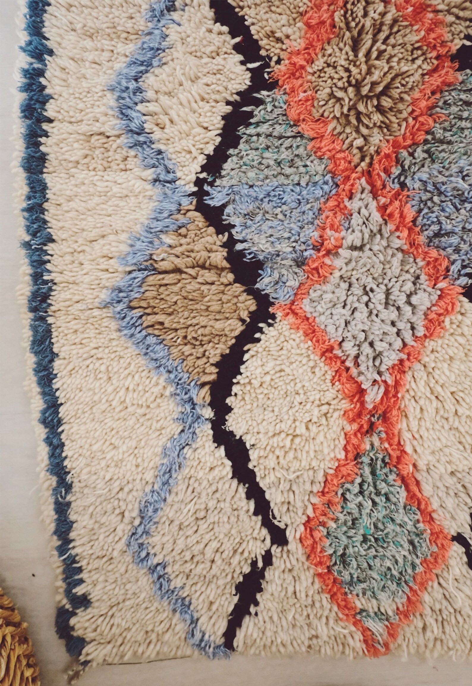 Moroccan runner Sky Blue Coral Moroccan Azilal Runner Rug | Etsy