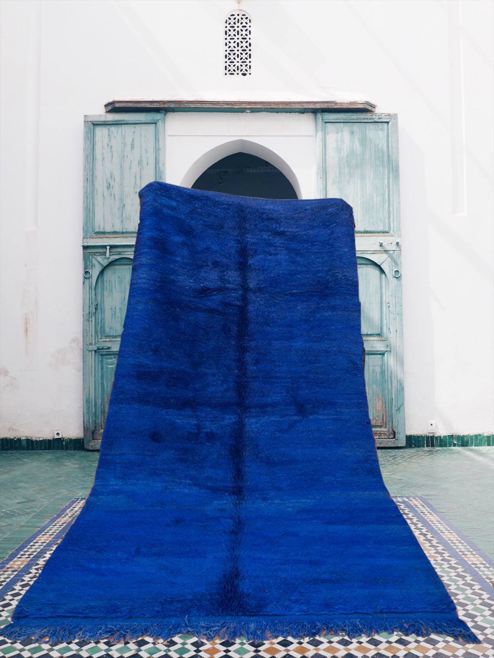 Blue Moroccan Rug Berber Carpet Genuine Wool Rug handmade | Etsy