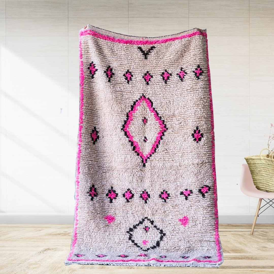 Pink Moroccan Rug - Berber Area Rug - Authentic Moroccan Rug - Teppich ...