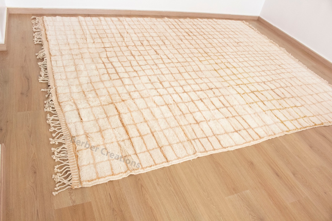 Moroccan Rug 8x10, Handmade Wool Rug, Luxury Beni Mrirt Rug, Area Rug ...