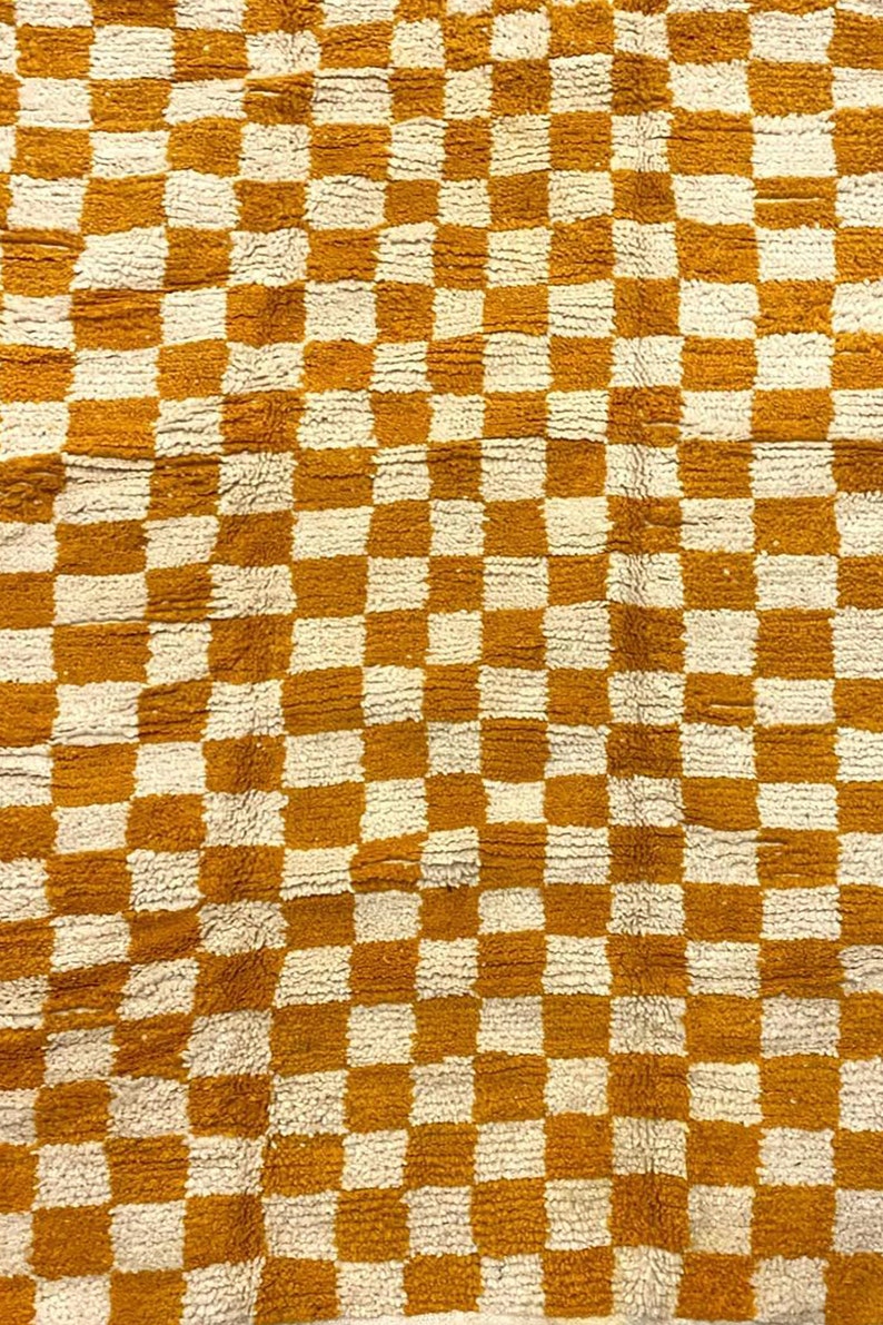 Moroccan Checkered Rug Yellow Morocco Checker Rug Large - Etsy