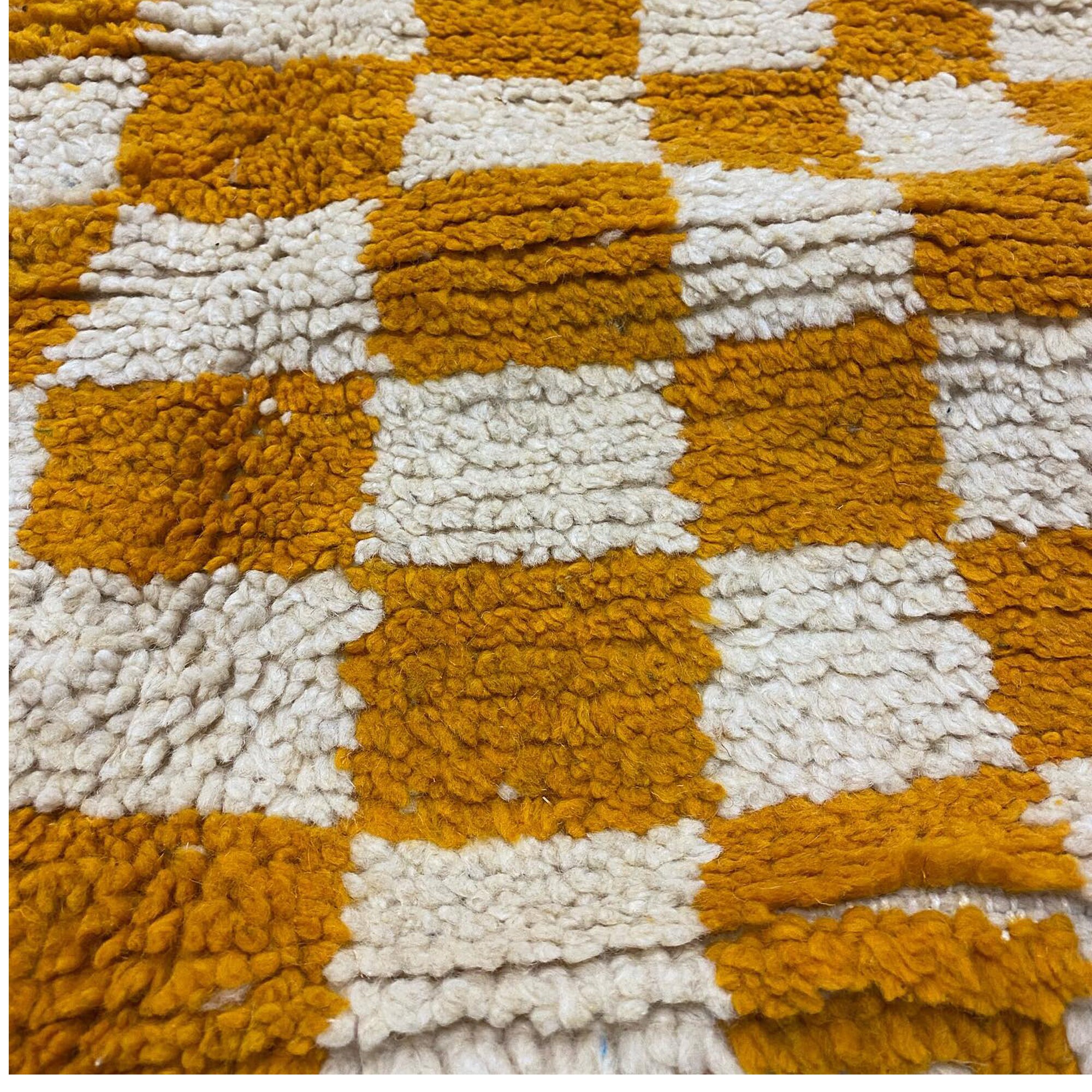 Moroccan Checkered Rug Yellow Morocco Checker Rug Large - Etsy