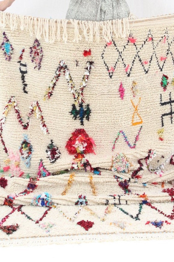 Beni Ourain rug Moroccan rug Berber carpet Genuine Wool | Etsy