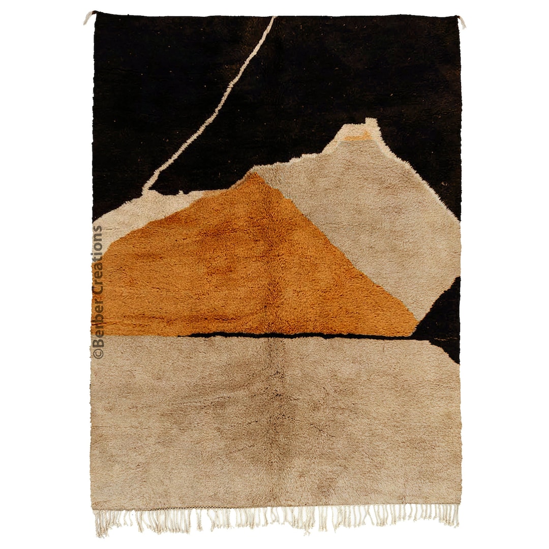 Contemporary Moroccan Rug , Beni Mrirt Style, 8x10 Rug, Handmade Area ...