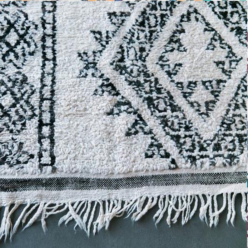 Large Authentic Moroccan Rug, Beni Ourain Rug Handwoven 100% Wool ...