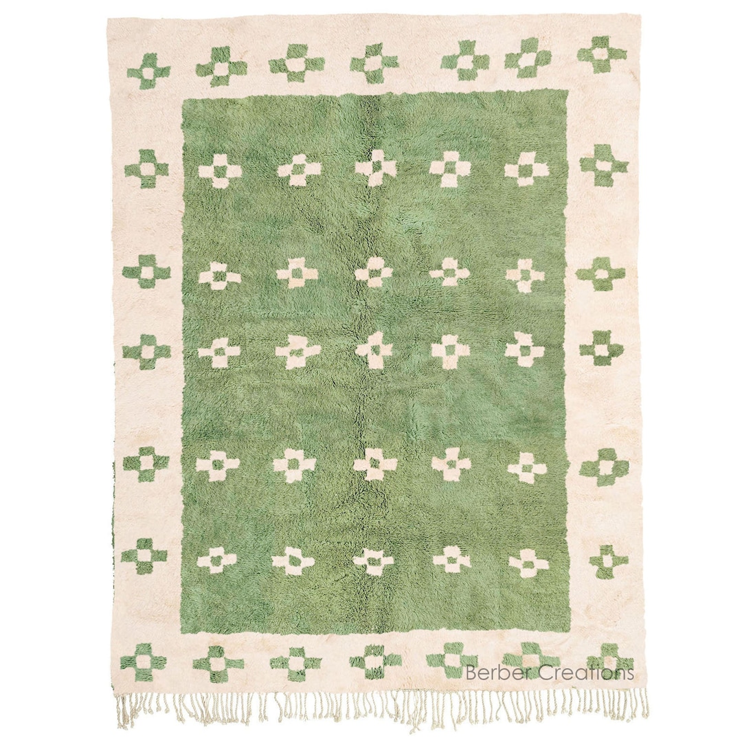 Moroccan Rug Sage Green, Handwoven Area Rug, Beni Ourain Rug, Beni ...