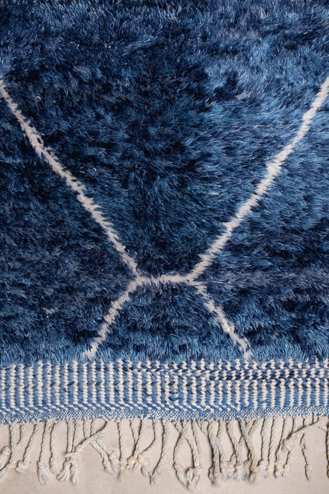 Moroccan Rug Blue Berber Carpet Beni Ourain Rug handmade - Etsy