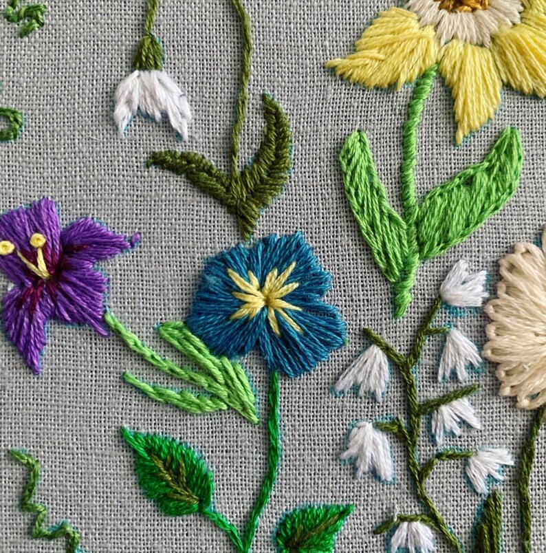 Personalised Birth Flower Embroidery Hoop - Etsy