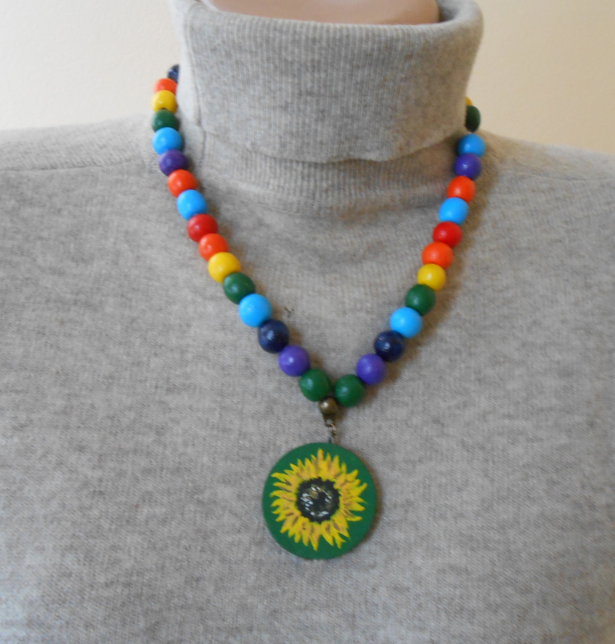 Sunflower Lanyard colorful. Hidden disabilities. Autism | Etsy