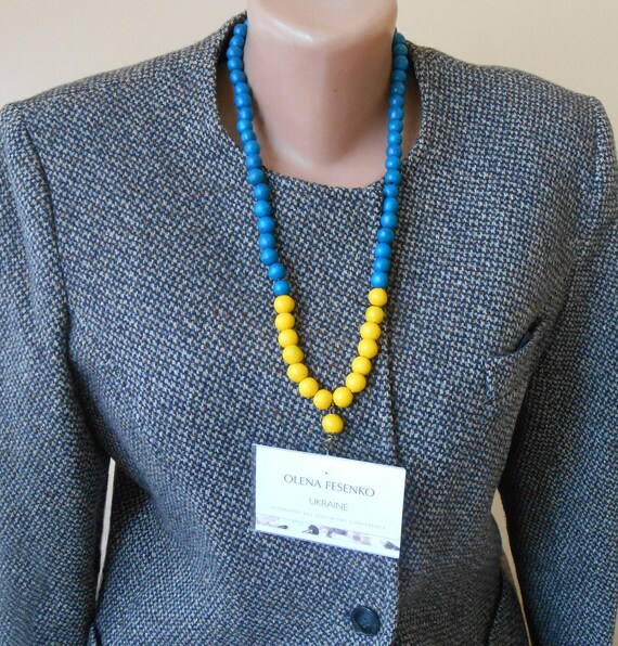 Wood Beaded Lanyard Necklace Ukrainian Jewelry - Etsy