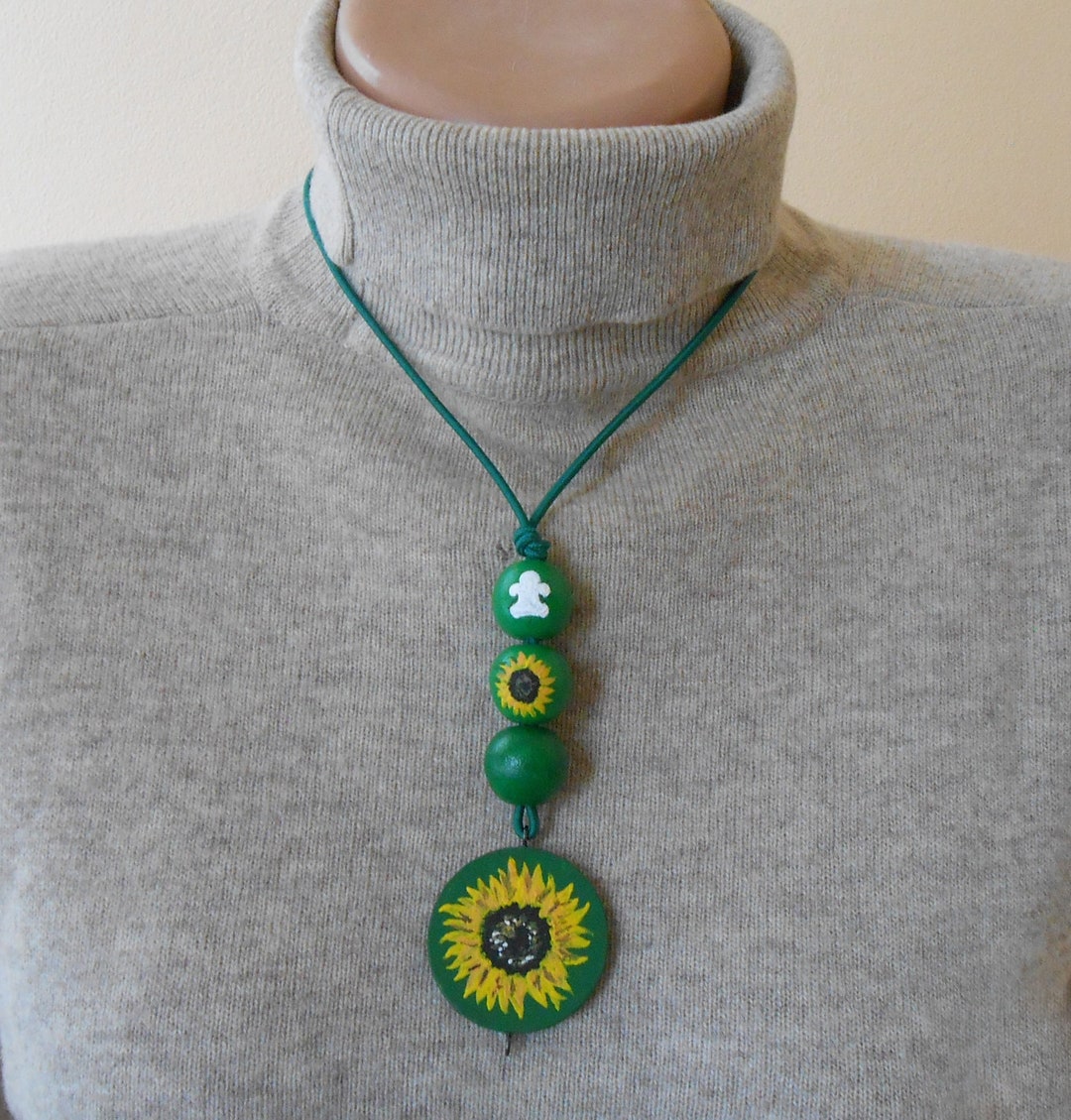 Sunflower Lanyard Beaded Necklace. Hidden Disabilities. Autism ...