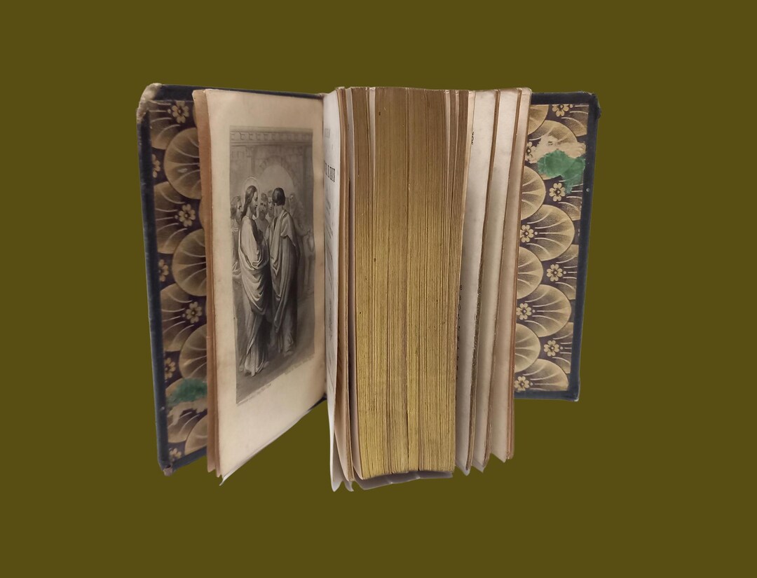 Antique French Prayer Book: Sacred Heart of Jesus, 1884 - Etsy