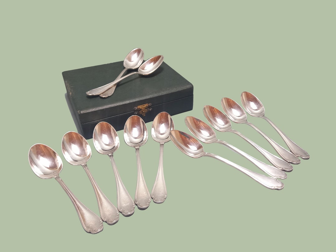 12 Christofle Teaspoons - Silver Teaspoon Set - 5.3inch Silver ...