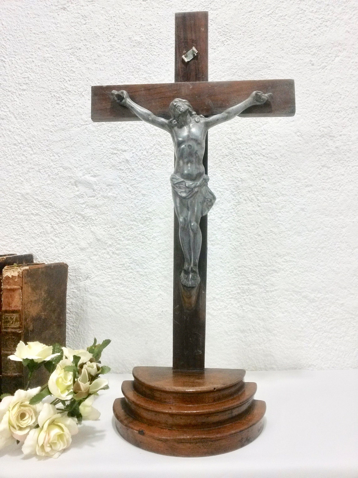 Stunning Antique 18.4 Table Crucifix Large Step - Etsy