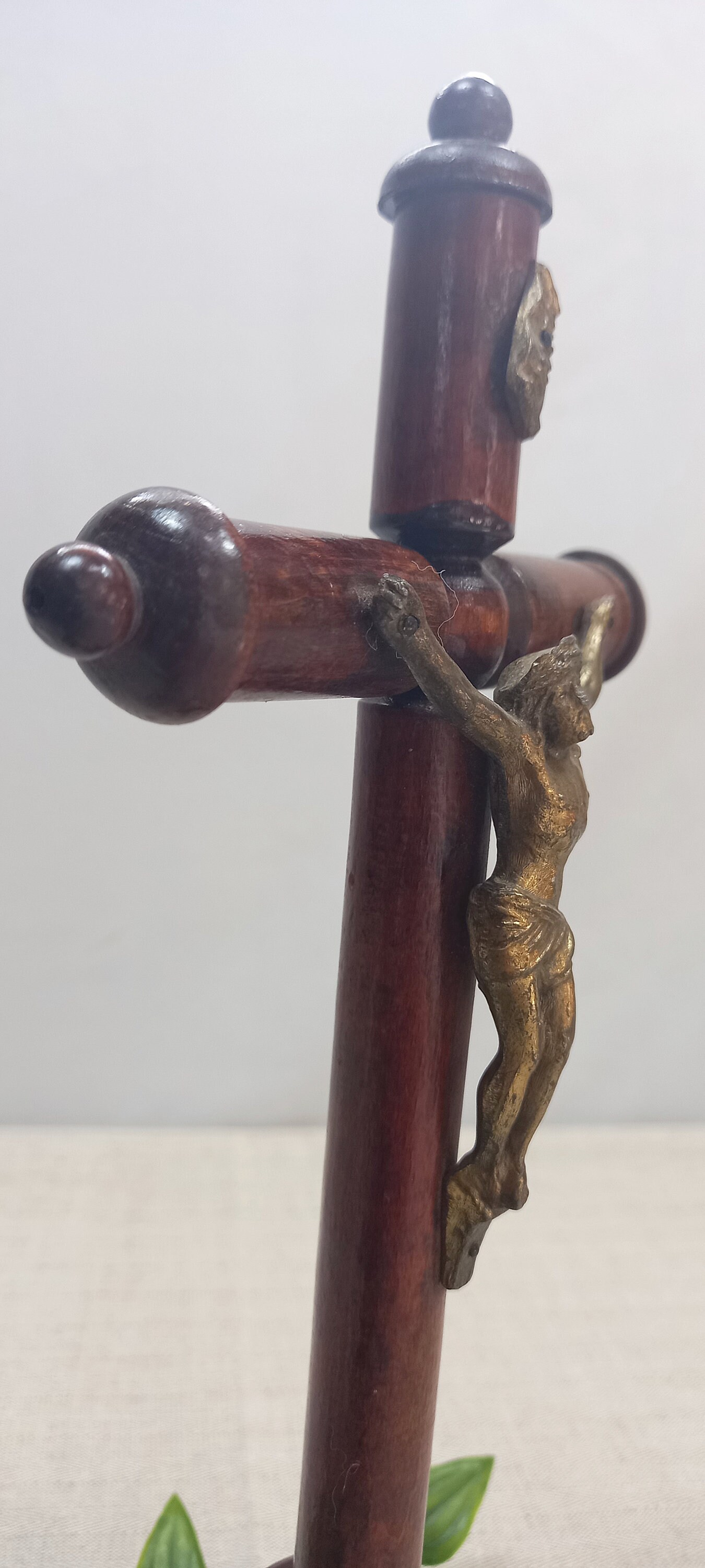 9.8 Antique Table Crucifix France Wooden Standalone Crucifix Jesus on ...