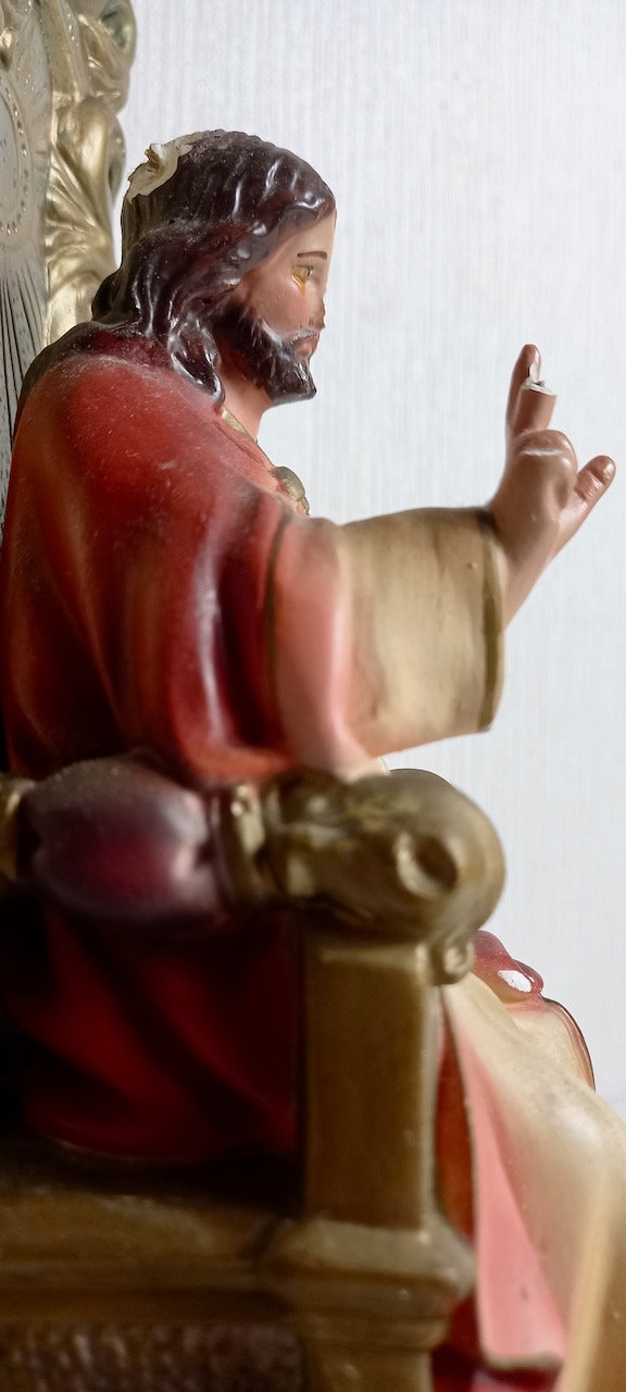 Jesus Seated on Throne Jesus Eternity Statue Vintage Jesus Relic jesus ...