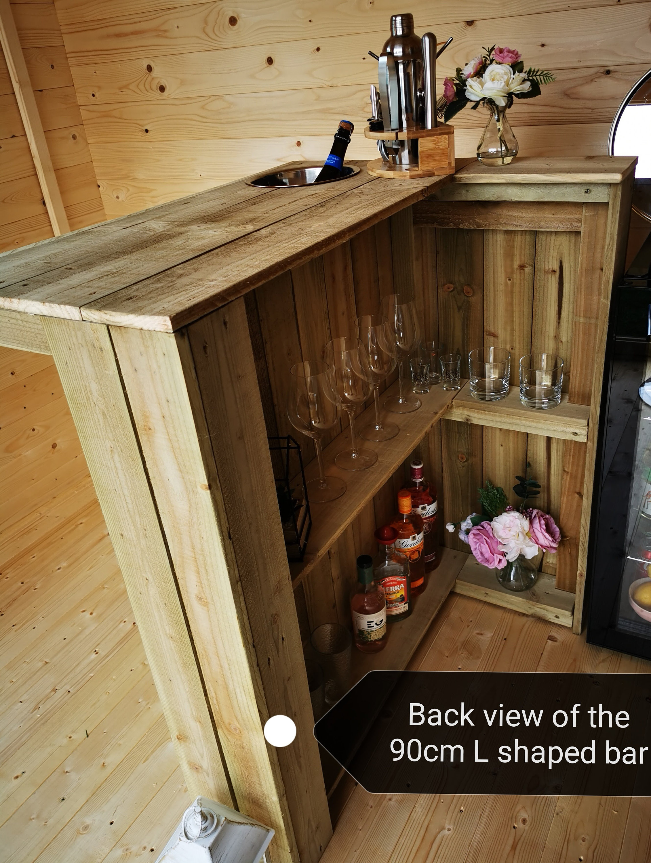 L Shape Corner Home Bars