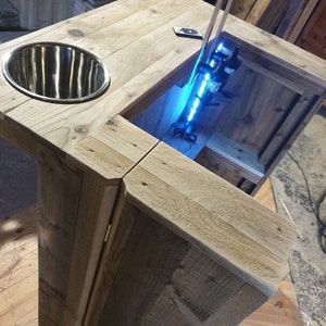 Hinged/swinging Side Rustic Wooden Bar, Open and Closes ,corner Bar ...