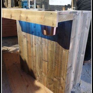 Hinged/swinging Side Rustic Wooden Bar, Open and Closes ,corner Bar ...