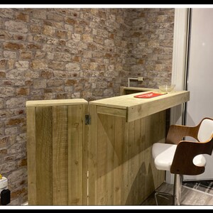 Hinged/swinging Side Rustic Wooden Bar, Open and Closes ,corner Bar ...